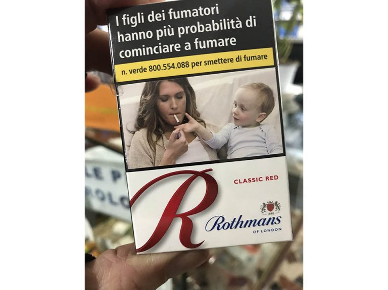 Cigarette Packaging in Italy | Jeffrey M Levine, MD